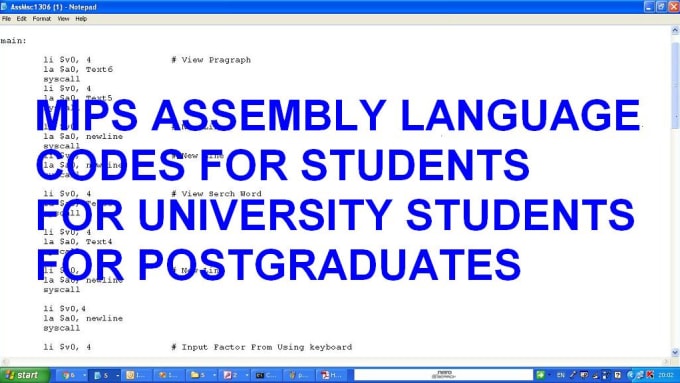 Do assembly mips cording,assignment related assembly language by ... Do assembly mips cording,assignment related assembly language by ...