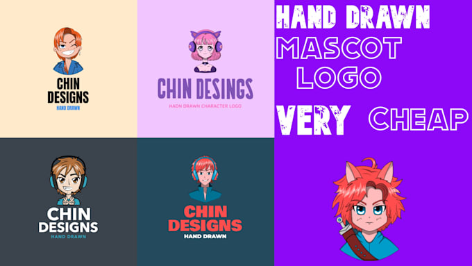 Create a hand drawn mascot logo by Chindesigns | Fiverr