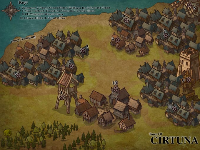 Create a custom digital fantasy map by Olivesellsthing | Fiverr