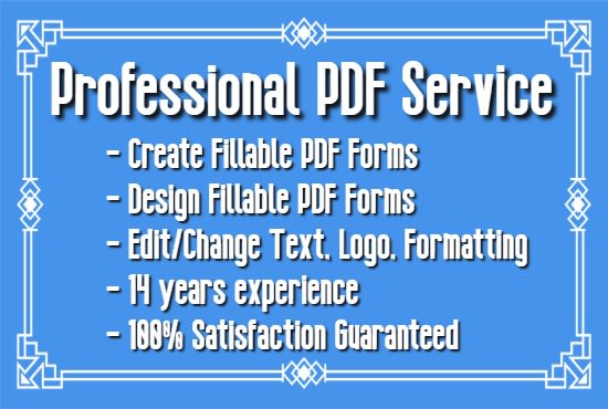 Design fillable pdf form or convert to fillable pdf form by Schansila ...