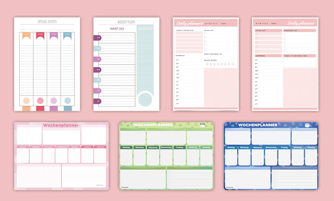 Design custom planner, journal, attractive calendar by Ms_hossain | Fiverr
