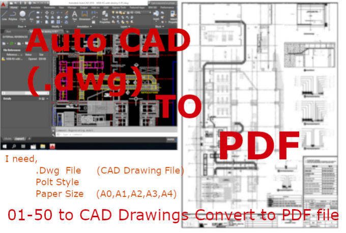 Convert cad file to pdf by Joyceqjn_18 | Fiverr
