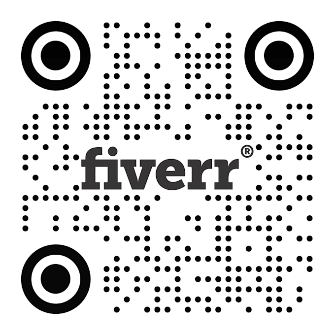 Design a custom qr code with your brand logo by Sidehustler26 | Fiverr