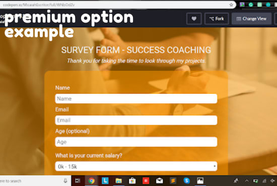 Build a html and css survey for you by Micaiahescritor | Fiverr