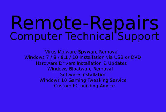 Fix your computer issues by Remoterepairs | Fiverr