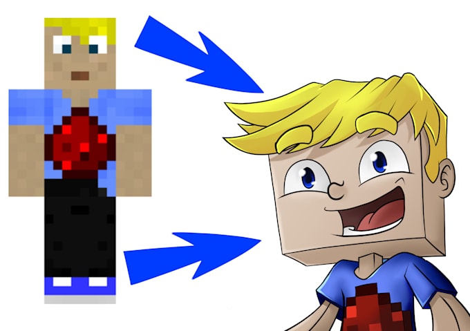 how to draw minecraft skin