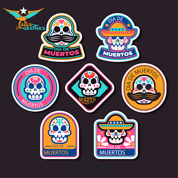 Do custom sticker design by Eagle_grafix | Fiverr