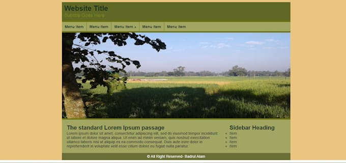 Do website design im really good at html and css by Rbadrul | Fiverr