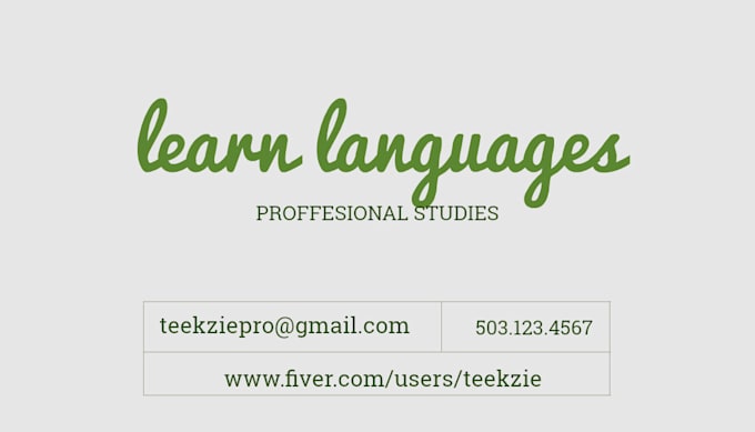 Help people to learn new languages by Teekzie | Fiverr