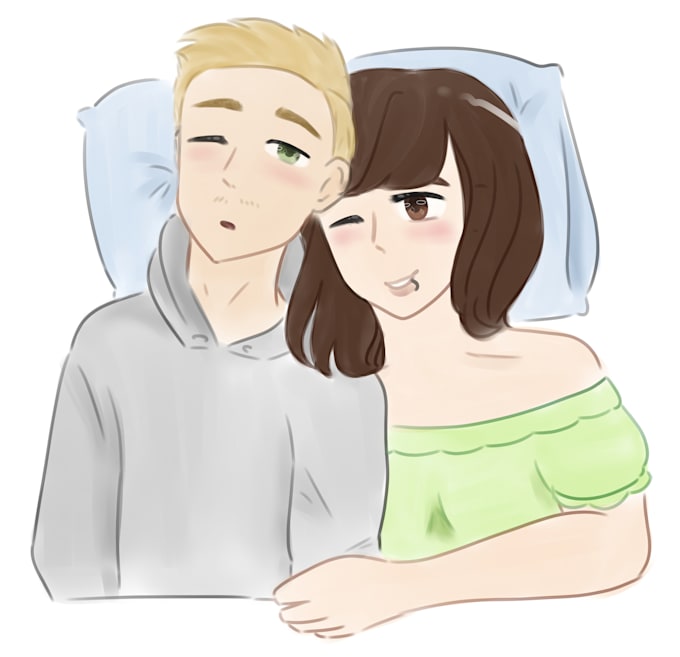 Draw your character of choice in a lazy and soft style by ...