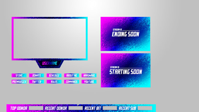 Design twitch or mixer overlay and logo for your stream by Spatzenhirn ...