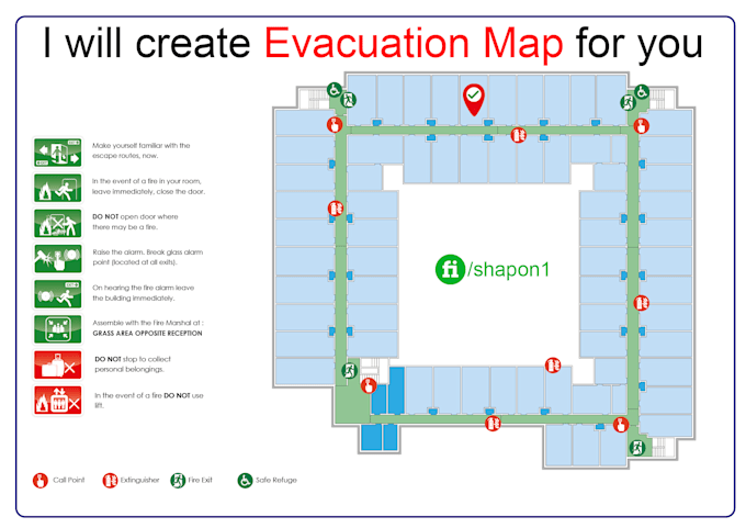 Do emergency evacuation plan, evacuation map, escape plan, fire exit ...