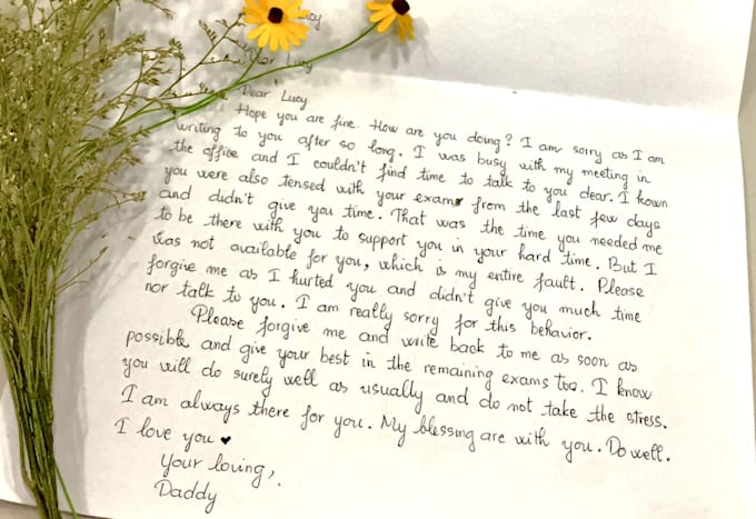 Write beautiful handwritten letters for you by My_hua | Fiverr