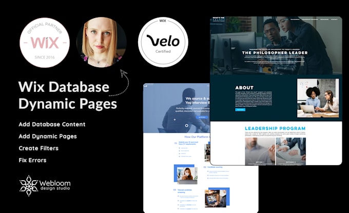 Do wix dynamic pages and set up wix database by Xandradesigns | Fiverr