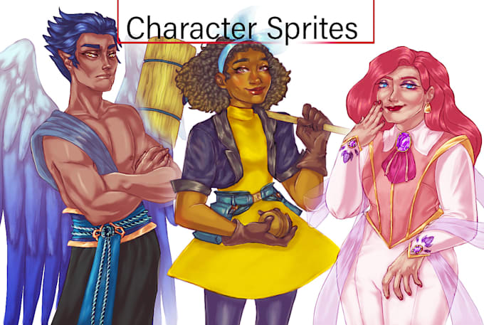 Create visual novel game sprites by Capricewinters | Fiverr