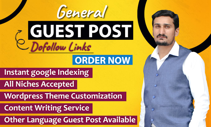 Do guest post on my general blog by Uniquelogo26 | Fiverr