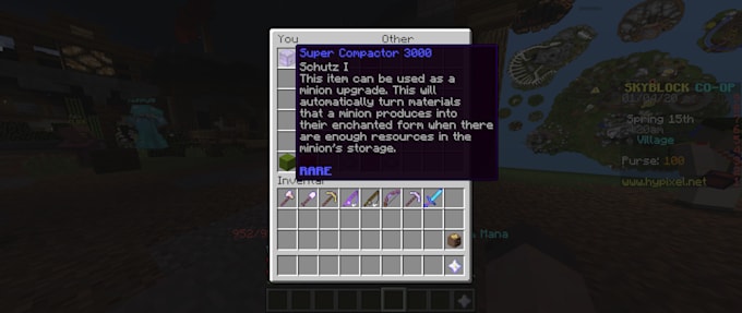 Give you 2 or 4 super compactor 3000 hypixel skyblock by Subitocikixxx ...