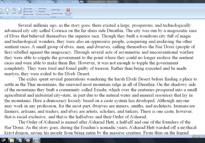 Write a 300 word backstory for your rpg character by Flukeairwalker ...