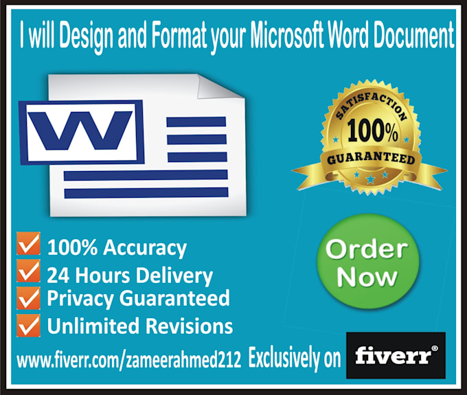 Format and design your microsoft word document by Zameerahmed212 | Fiverr