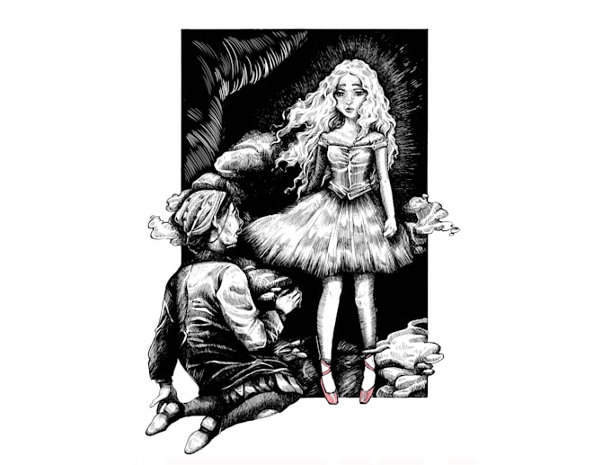 Draw line and bw illustrations by Martinadyma | Fiverr