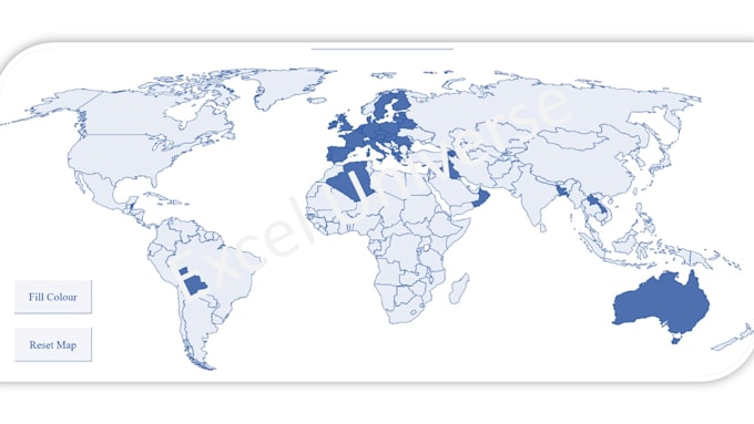 Share dynamic world maps on desired customization by Exceluniverse | Fiverr