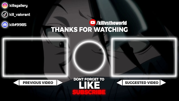 Make anime end screen or outro by Bbooyfuriouus | Fiverr