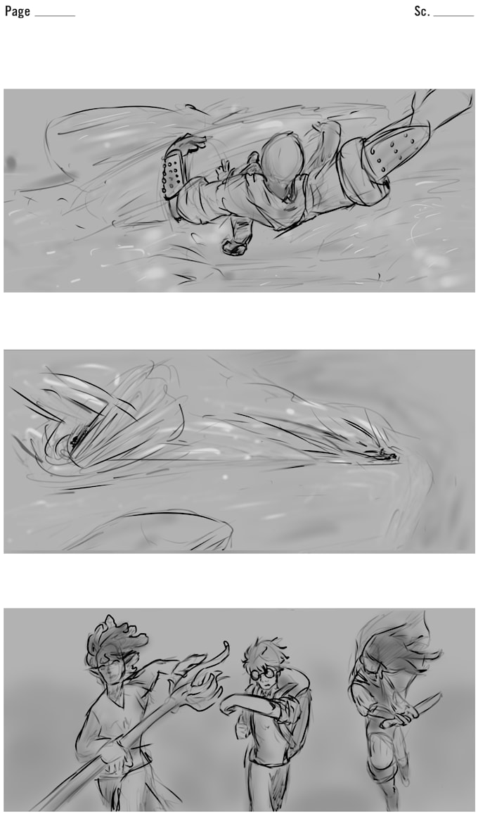 Provide fast and dynamic storyboard panels by Reecehennessy | Fiverr