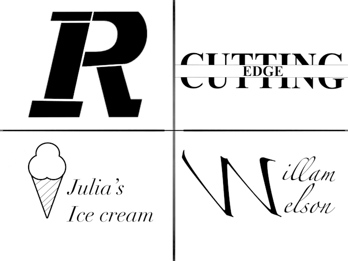 Unique,clean typography logo designs by Mimispooner | Fiverr