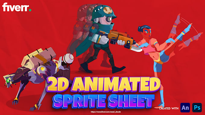 Create 2d sprite sheet for your games by Ansel_decals | Fiverr