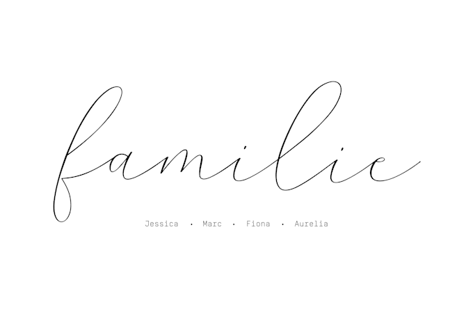 Do a customized family name print for you by Lisamariemeise | Fiverr
