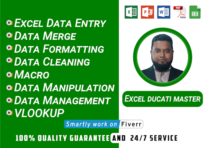 Do Excel Data Entry Merge Cleanup Formatting Vlookup By Amumen01
