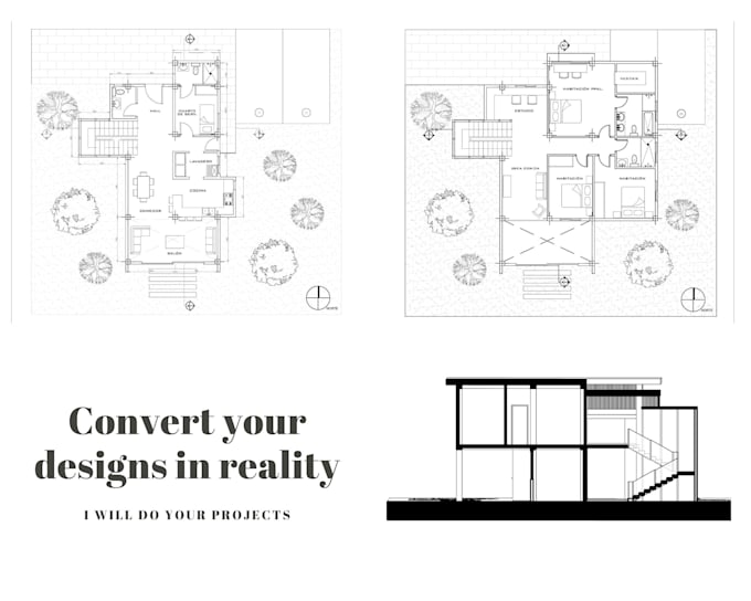 Create 2d architectural designs in autocad by Orianariv | Fiverr