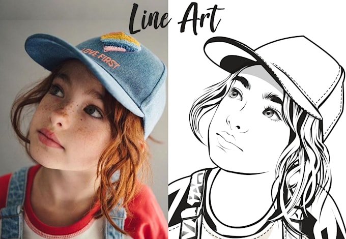 Create line art from your photo by Ilmyart | Fiverr