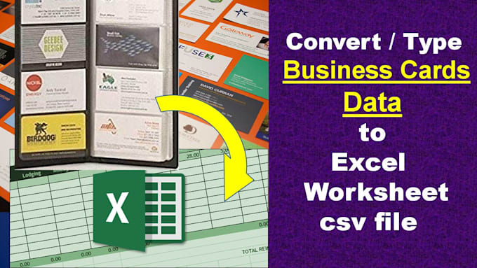 Convert business cards data in excel worksheet or csv file by Nidhi ...