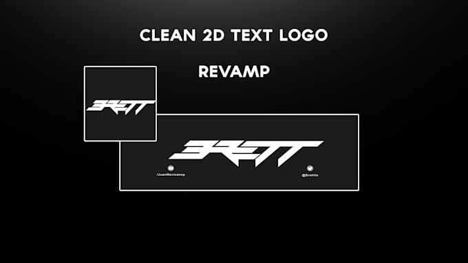 Make a clean text logo with header and profile pic by Brehttford | Fiverr