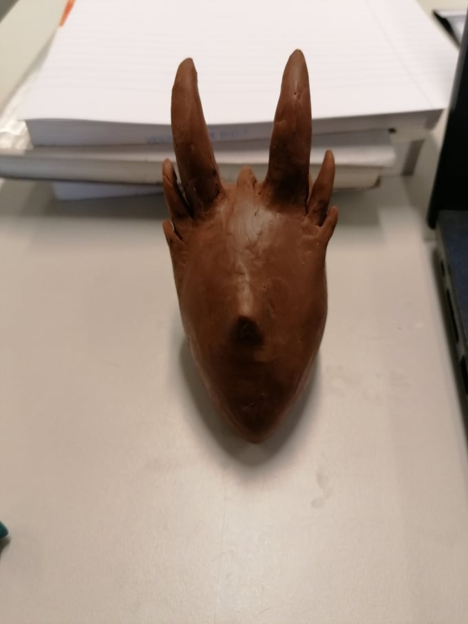 Make a clay sculpture for dungeons and dragons out of clay by ...