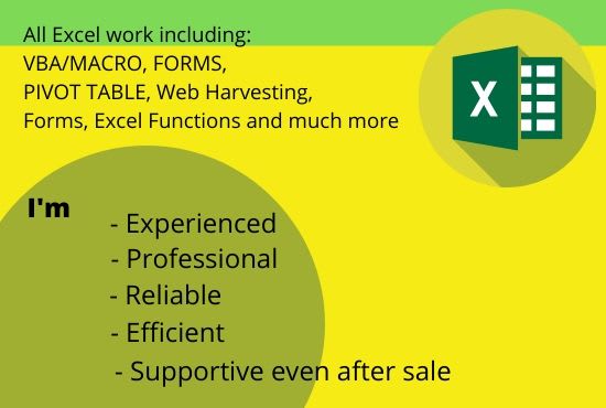 Do Ms Excel Macros Vba Forms Functions And Formulas By Nasirgr8 Fiverr