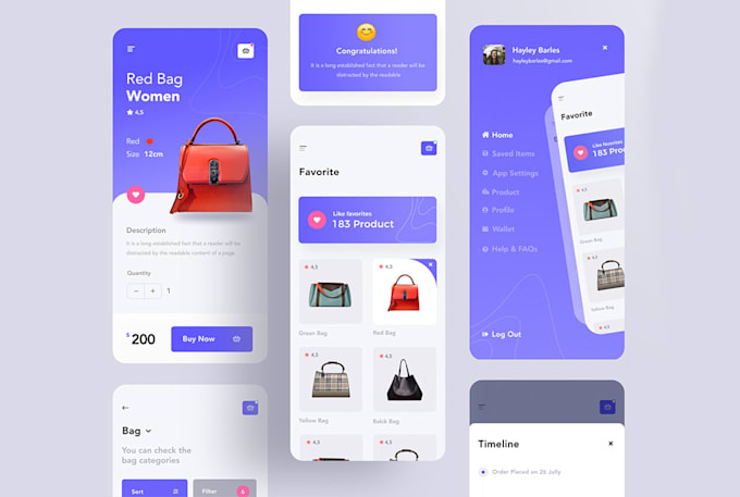 Design creative app ui screens by Designer_47 | Fiverr