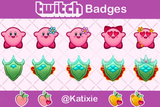 Create your perfect custom twitch badges by Katixie_ | Fiverr