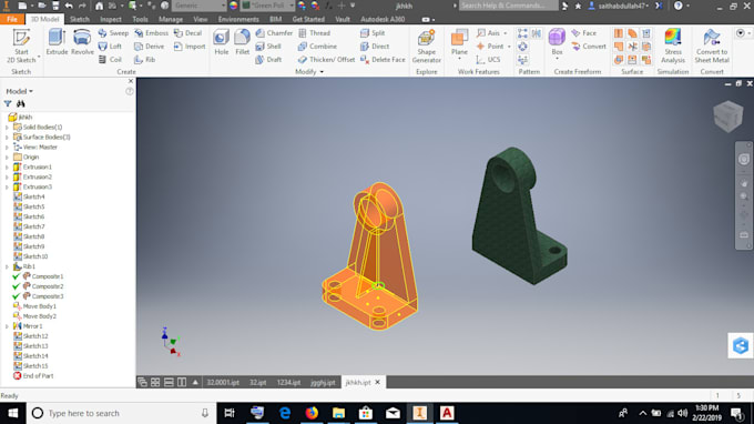 Make autodesk inventor 3d projects by Saithabdullah47 | Fiverr