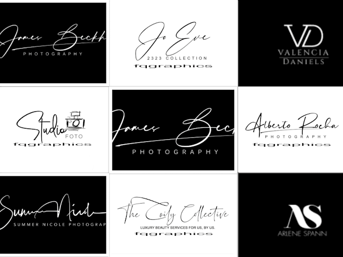 Do modern hand drawn calligraphy and cursive logo design by Fqgraphics ...