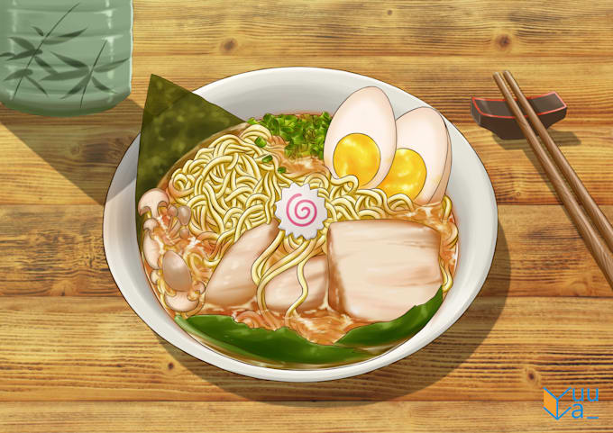 Draw delicious food illustration by Yuuwa_ | Fiverr