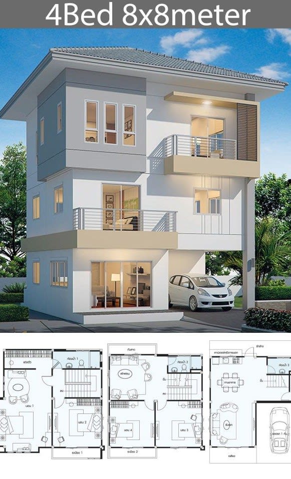 Create the house modeling using autocad 2d and sketchup 3d by ...