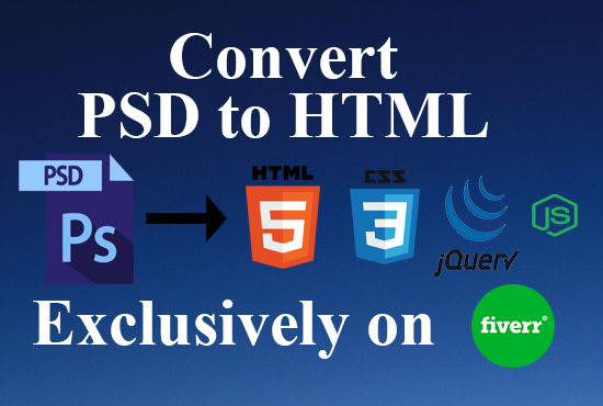 Converting your web design to html css by Toafan | Fiverr