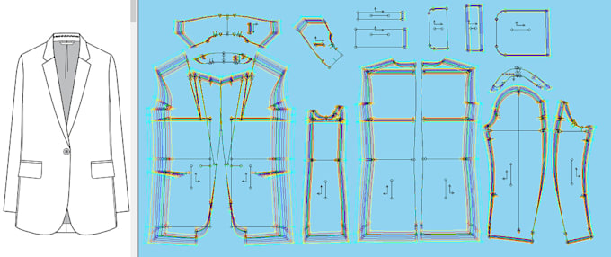 Digital garments sewing pattern grading fabric consumption by Khan51218 ...