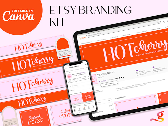 Design an etsy banner, logo, and branding kit for your shop by ...
