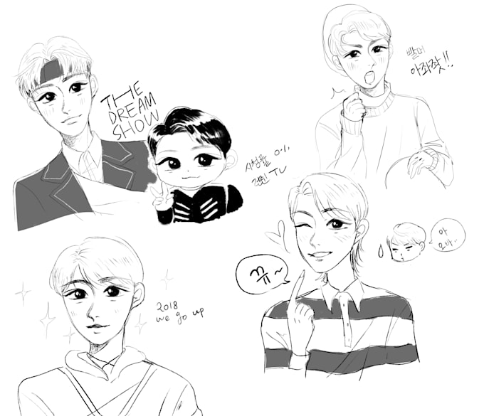 Draw moe anime character by Urimian | Fiverr