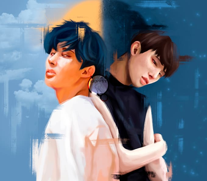 Paint your kpop idol in my style by Kenwys | Fiverr