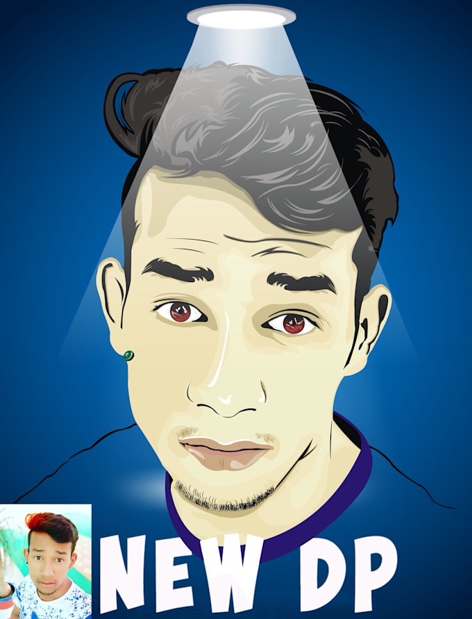 Do face cartoon illustration by Saif7222 | Fiverr