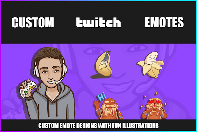Design fun custom twitch emotes by Aky_draws | Fiverr